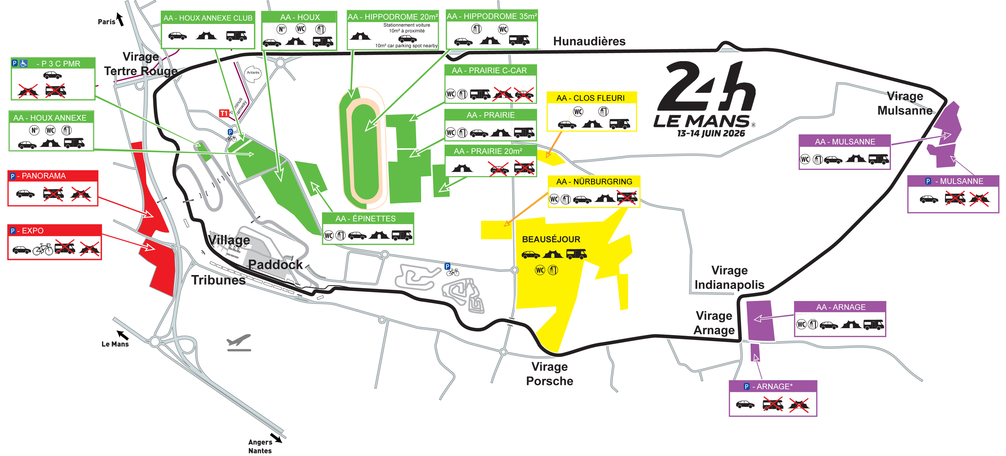 Le Mans 24hr ACO. Circuit Maps, Race Tickets, Camping, Hospitality ...